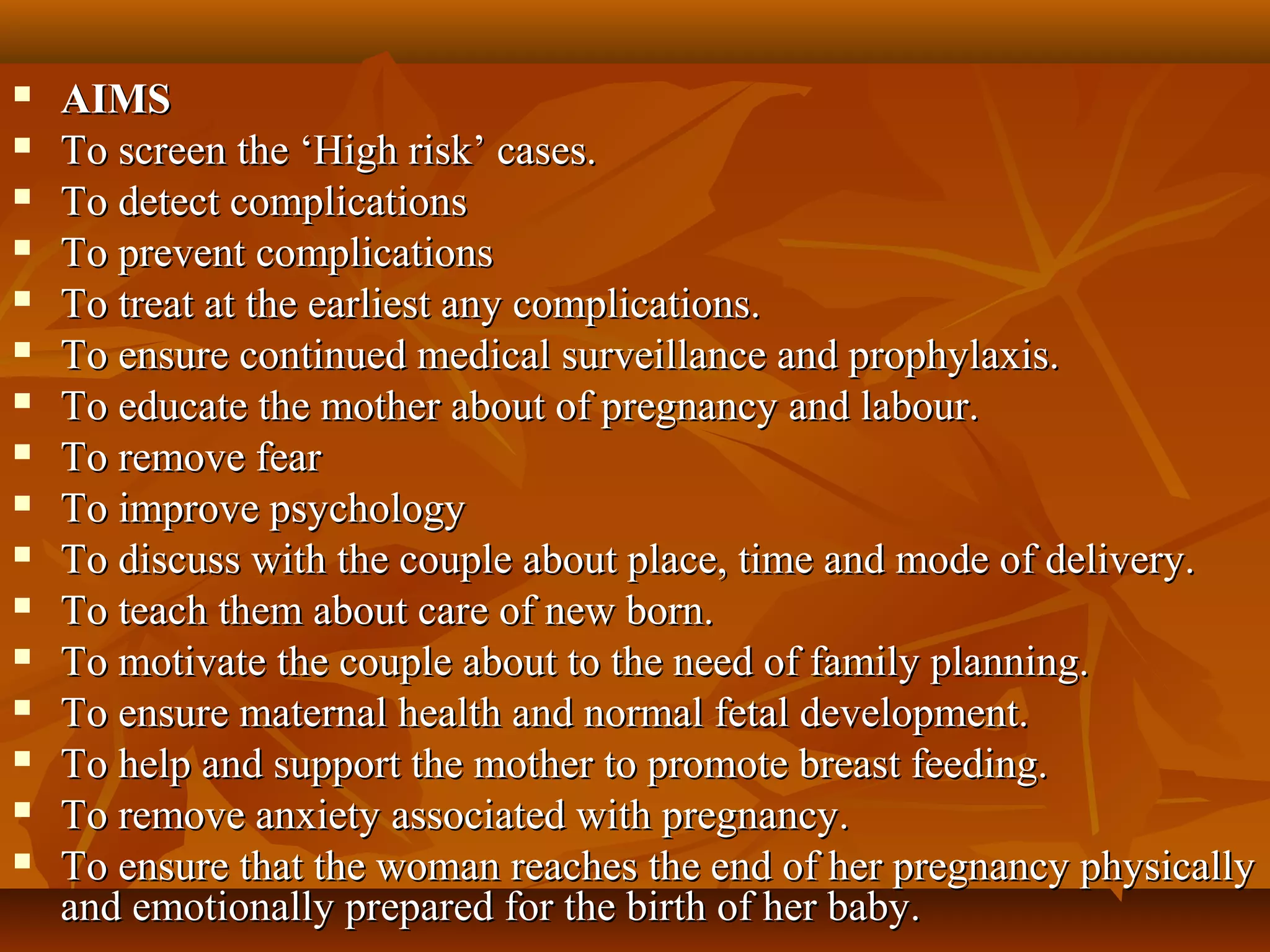 Basic Antenatal Care | PPT