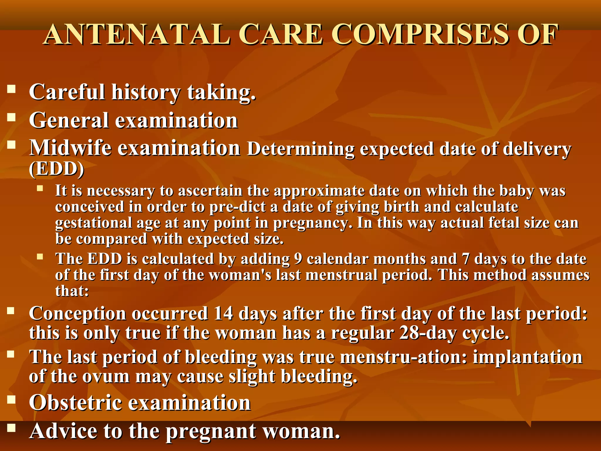 Basic Antenatal Care | PPT
