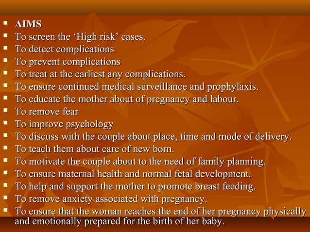 Basic Antenatal Care | PPT