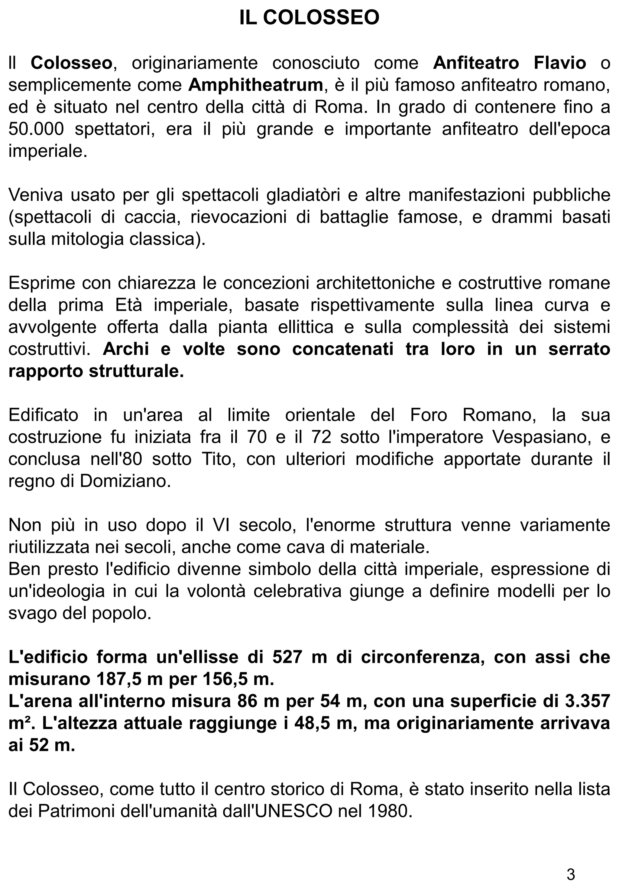 17. Architettura romana - Colosseo - Teatro - Circo | PDF