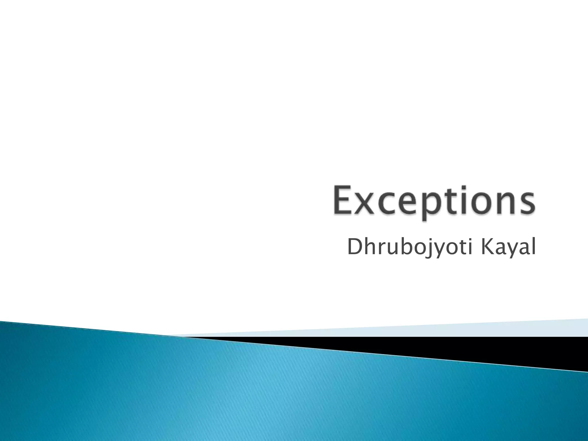17 Exceptions Ppt 