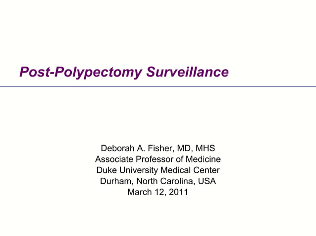Endoscopy in Gastrointestinal Oncology - Slide 17 - D. Fisher - Post ...