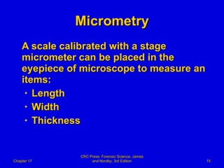 17 Forensic Science Powerpoint Chapter 17 Microanalysis Of Exam | PPT