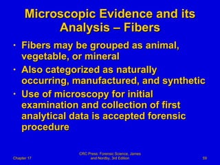 17 Forensic Science Powerpoint Chapter 17 Microanalysis Of Exam | PPT
