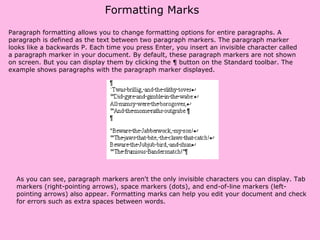 Formatting Paragraphs | PPT | Desktop Publishing | Computer Software ...