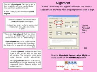 Formatting Paragraphs | PPT | Desktop Publishing | Computer Software ...