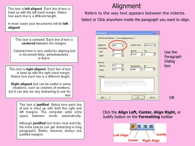 Formatting Paragraphs | PPT | Desktop Publishing | Computer Software and Applications