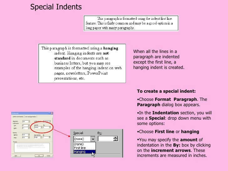 Formatting Paragraphs