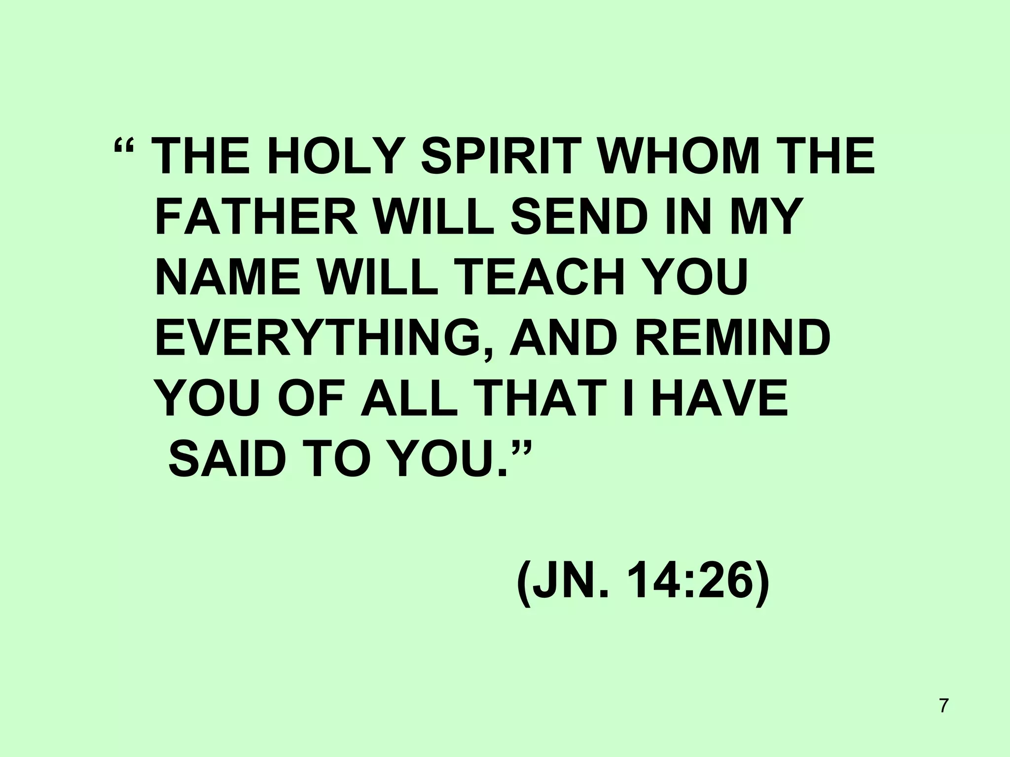 17 Jesus Sends The Holy Spirit | PPT