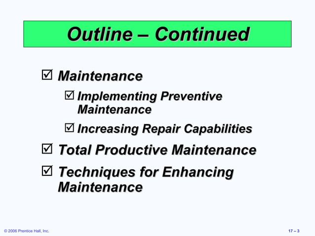 17.maintenance and reliability | PPT
