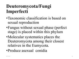 Medical Mycology - Taxonomic Classiffication of Fungi 2021.pptx