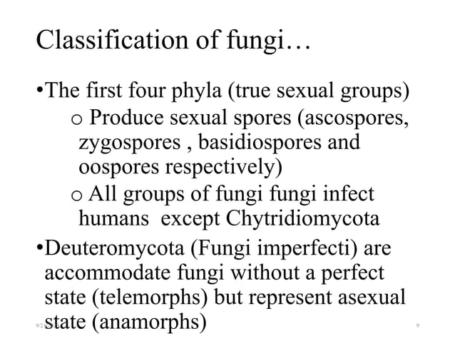 Medical Mycology - Taxonomic Classiffication of Fungi 2021.pptx