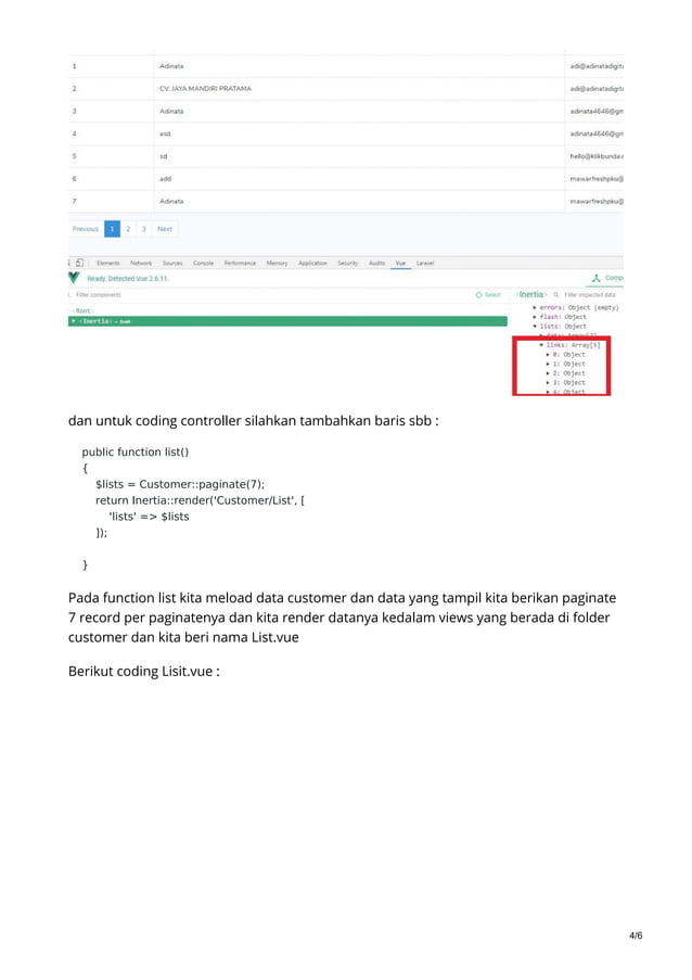 membuat paginate di laravel vue dengan inertia js | PDF membuat paginate di laravel vue dengan inertia js | PDF