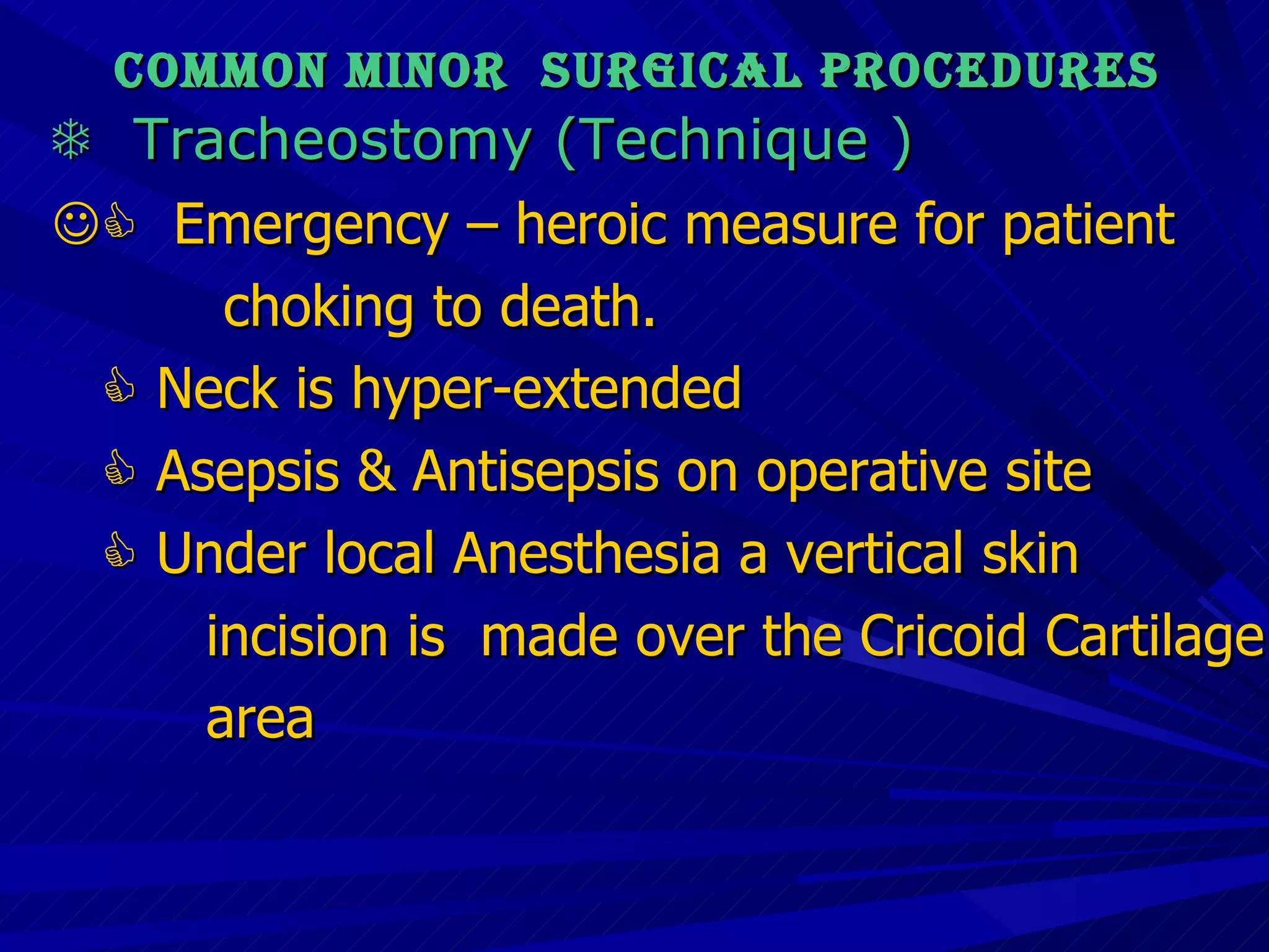 17 Minor Surgical Procedures | PPT