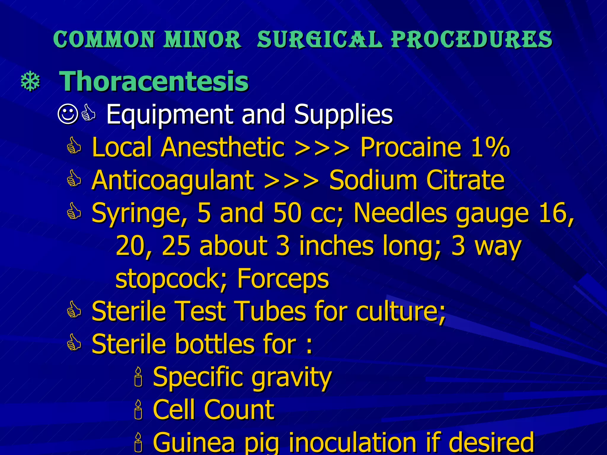 17 Minor Surgical Procedures | PPT