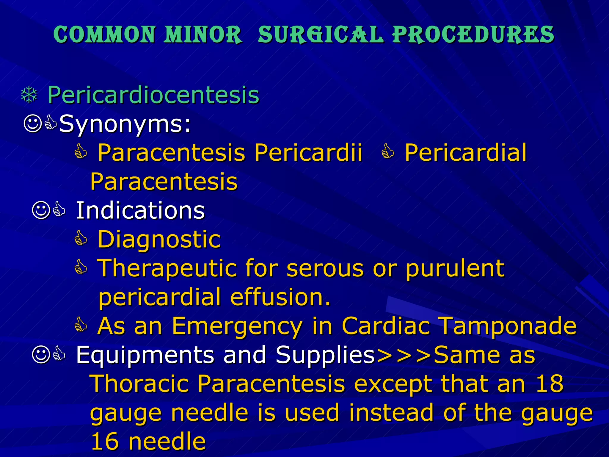 17 Minor Surgical Procedures | PPT