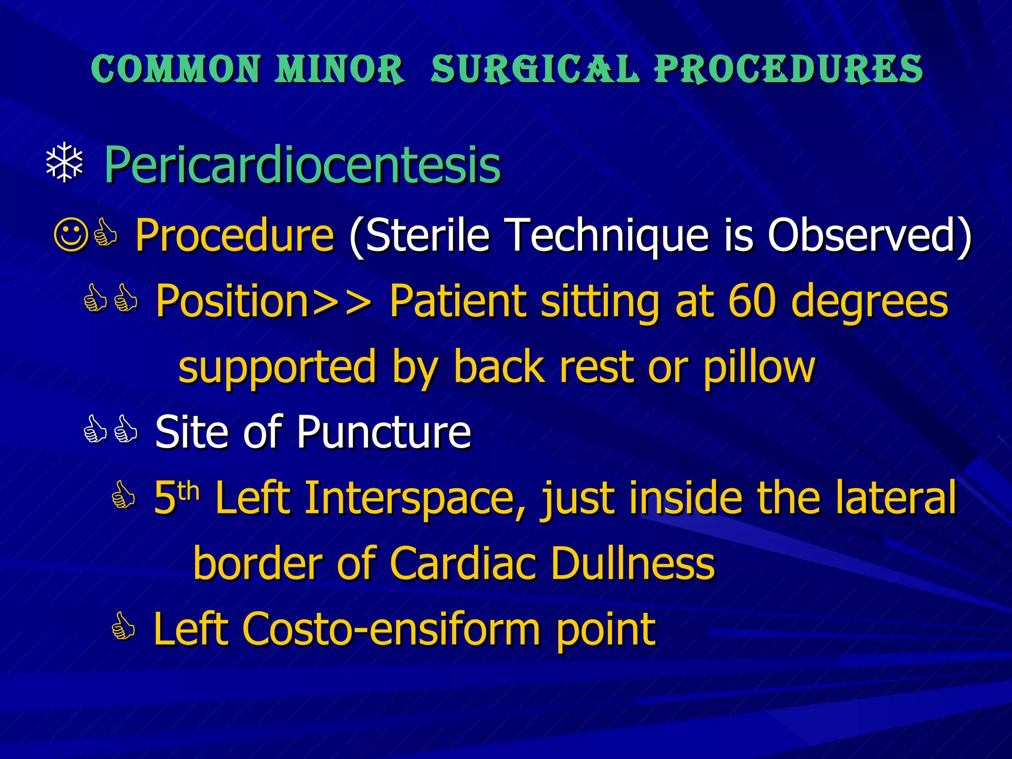 17 Minor Surgical Procedures | PPT
