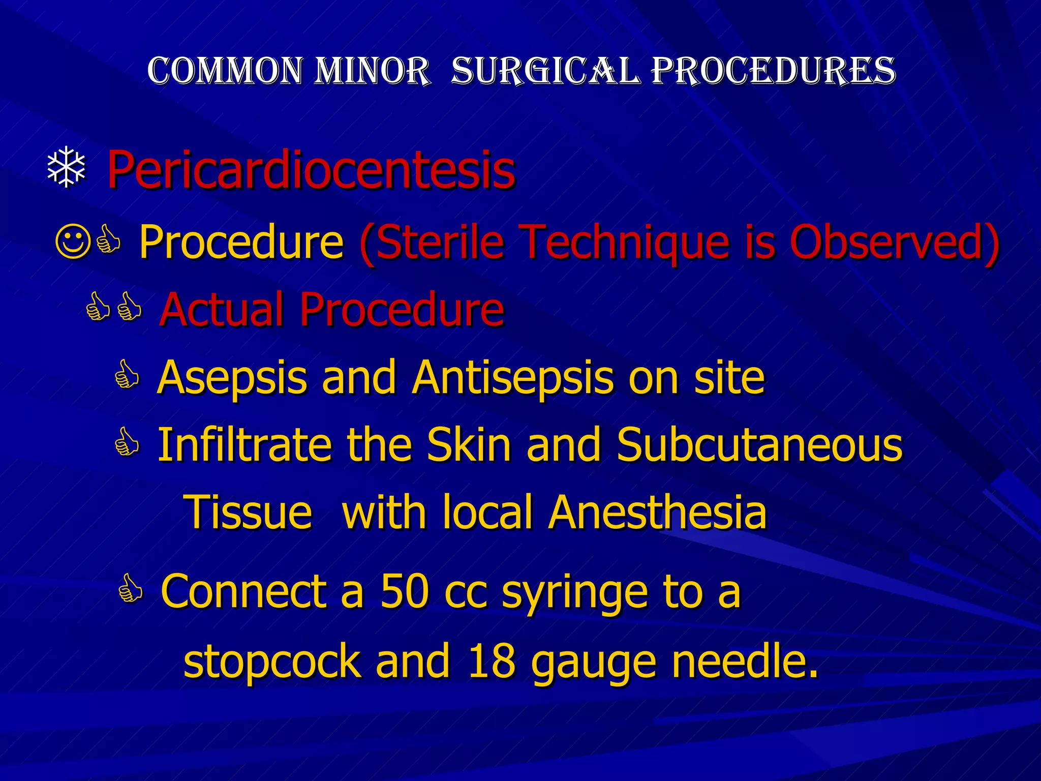 17 Minor Surgical Procedures | PPT