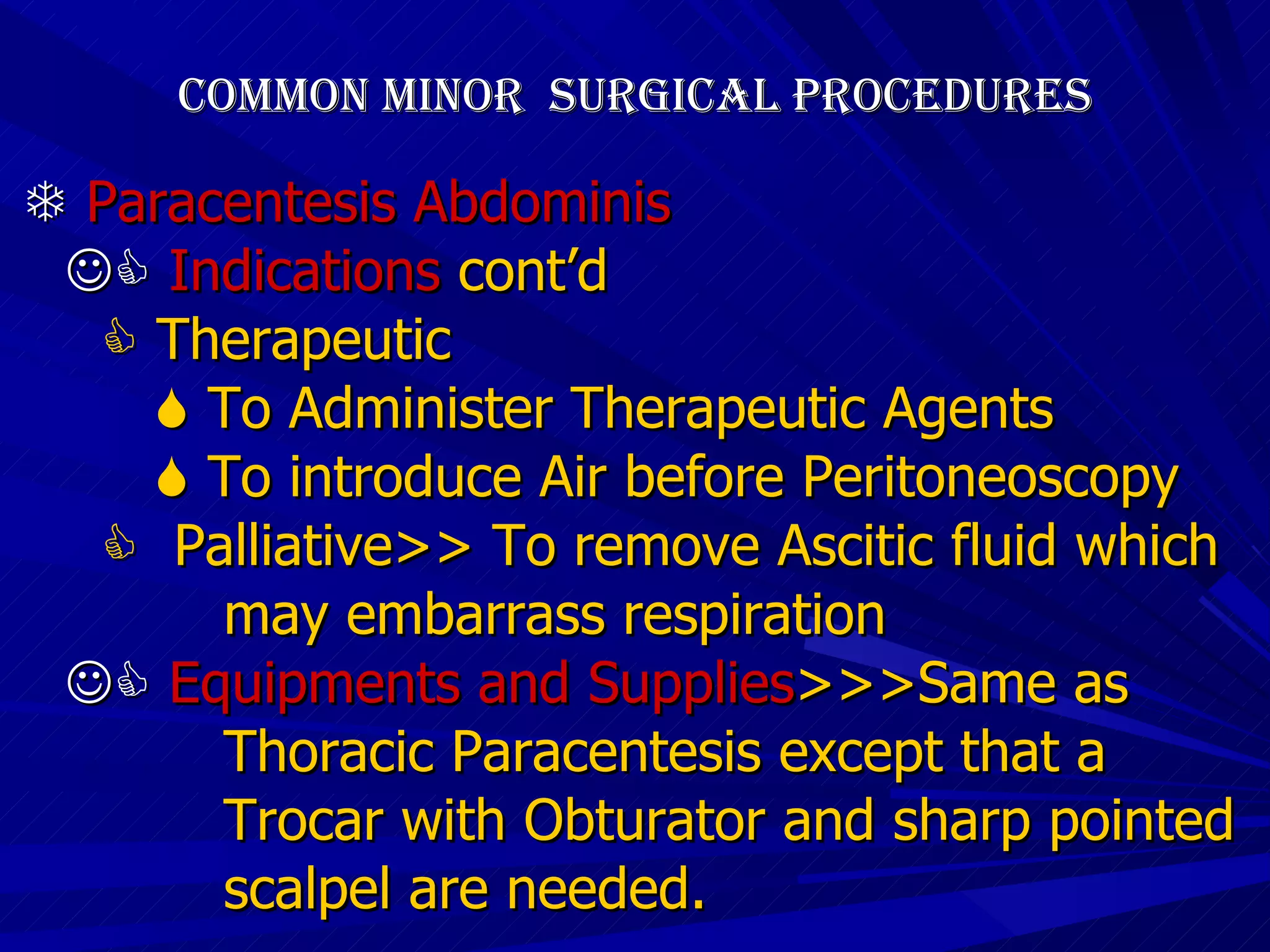 17 Minor Surgical Procedures | PPT