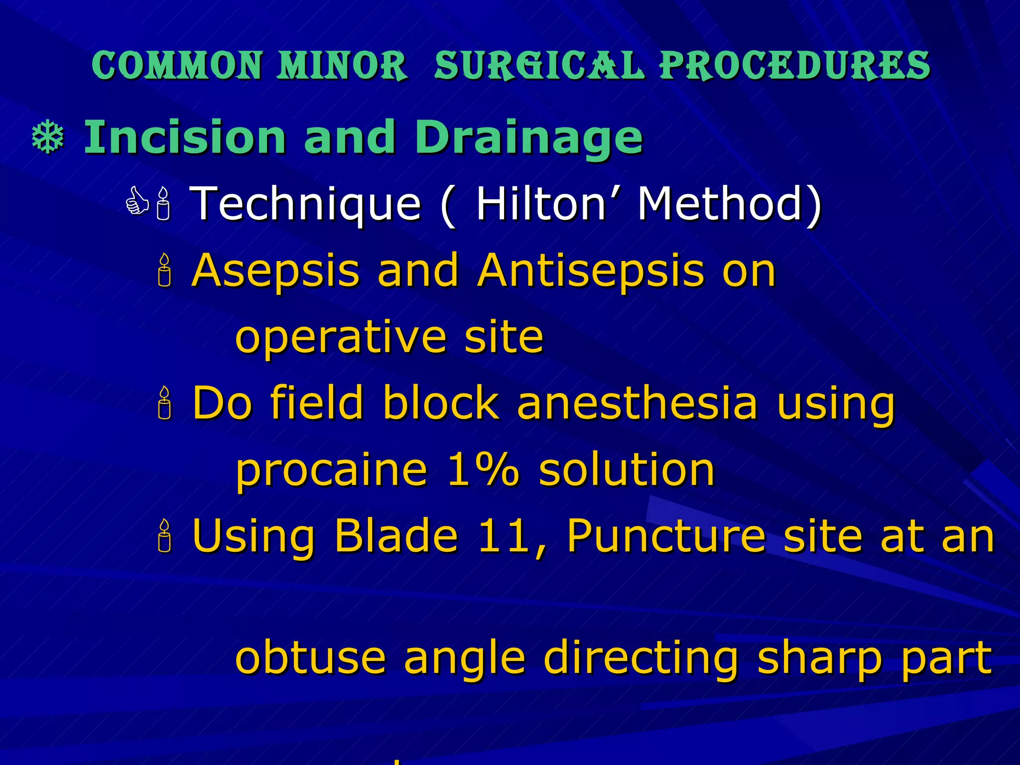 17 Minor Surgical Procedures | PPT