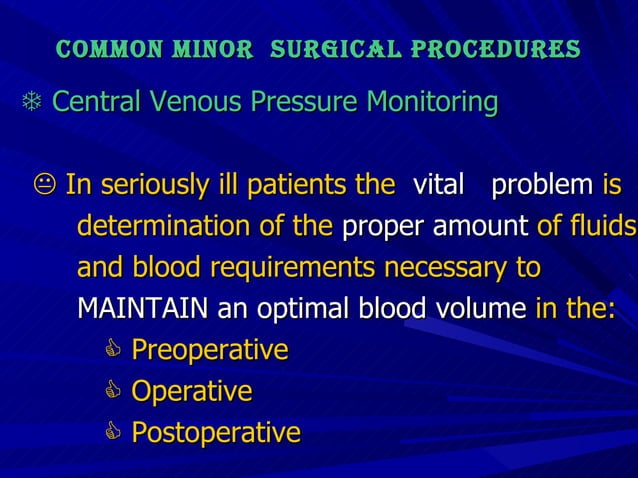17 Minor Surgical Procedures | PPT