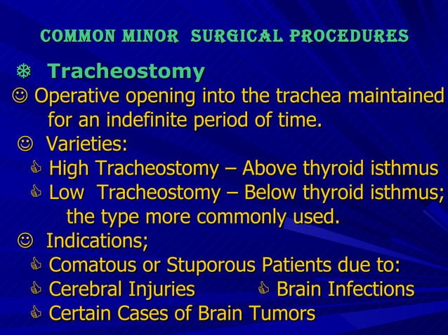 17 Minor Surgical Procedures | PPT