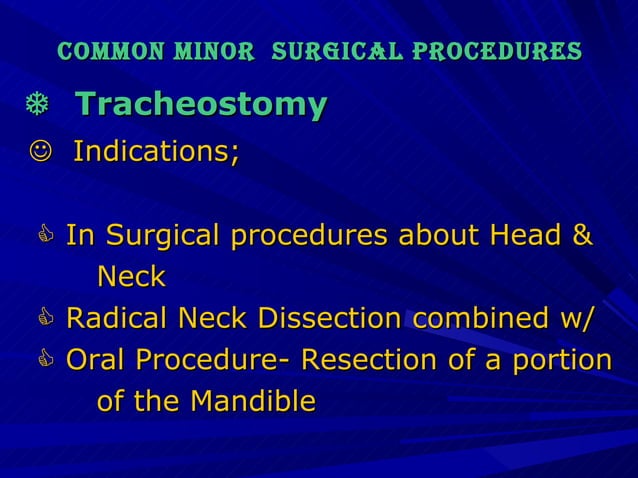 17 Minor Surgical Procedures | PPT