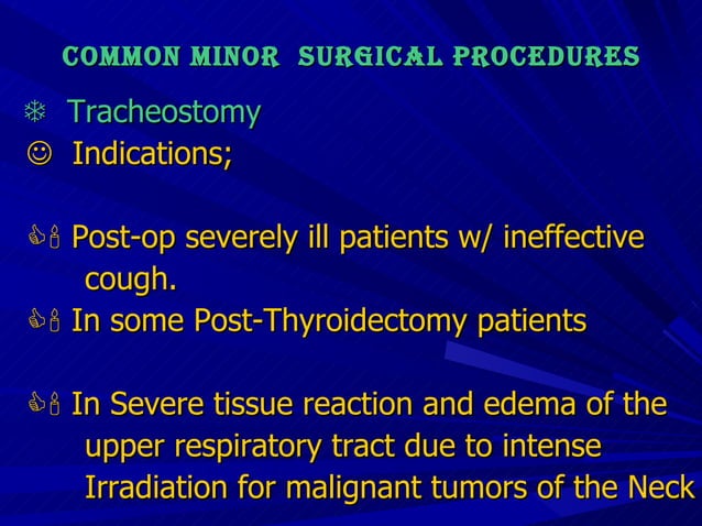 17 Minor Surgical Procedures | PPT