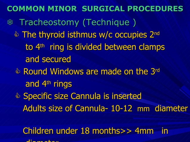 17 Minor Surgical Procedures | PPT