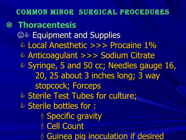 17 Minor Surgical Procedures | PPT