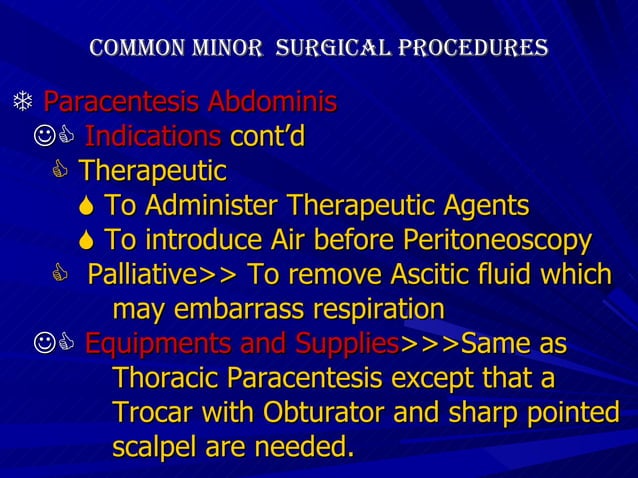 17 Minor Surgical Procedures | PPT