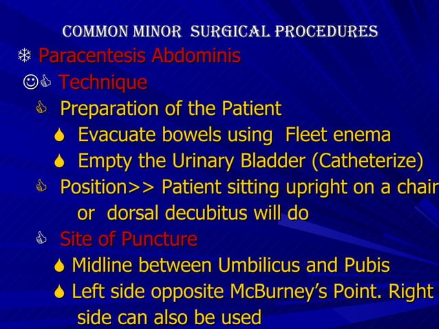 17 Minor Surgical Procedures | PPT