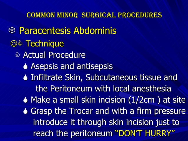17 Minor Surgical Procedures | PPT