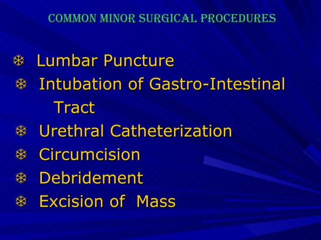 17 Minor Surgical Procedures | PPT