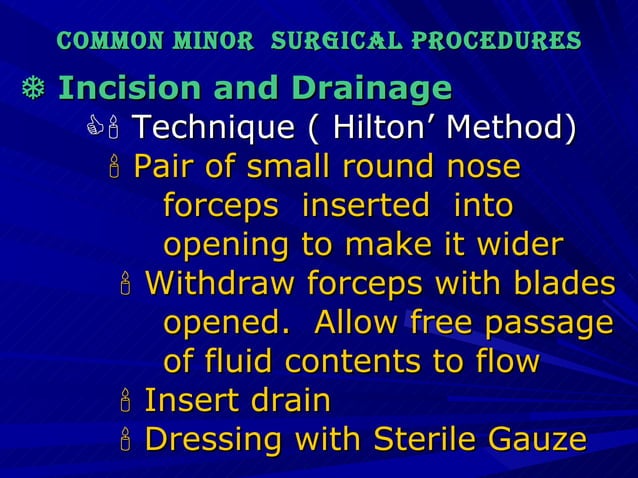 17 Minor Surgical Procedures | PPT