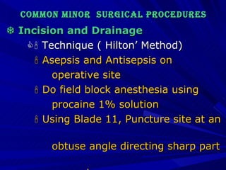 minor surgical procedures | PPT