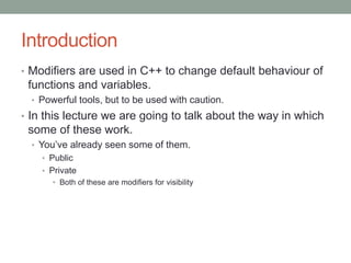 2CPP18 - Modifiers | PPTX