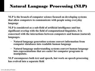 Big Data and Natural Language Processing | PPT