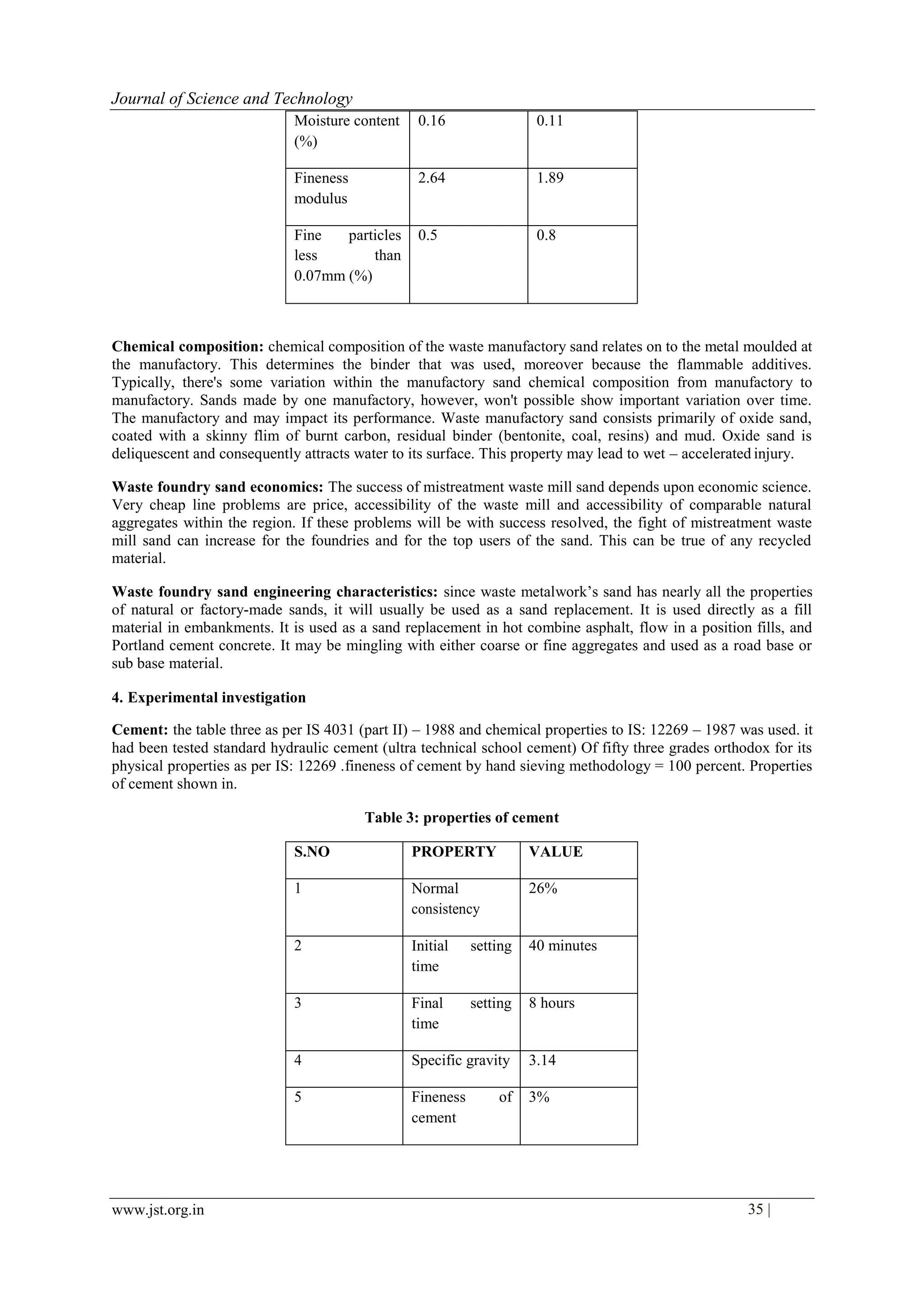 Improving Strength Properties Of Concrete Using Foundry Sand | PDF