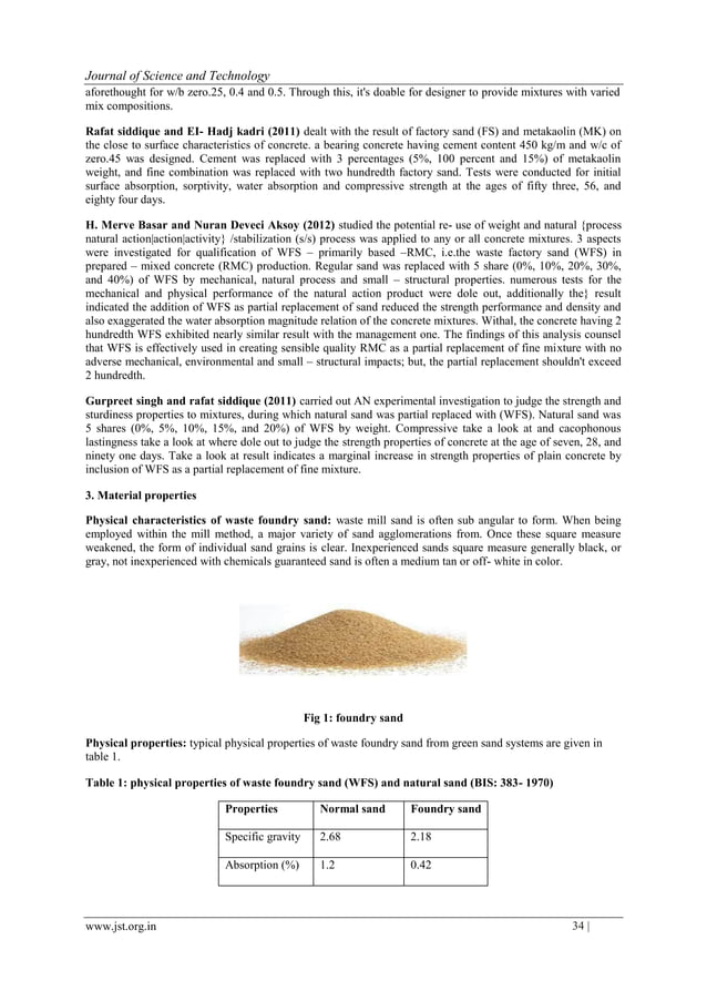 Improving Strength Properties Of Concrete Using Foundry Sand | PDF