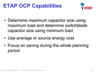 ETAP - ocp - Optimal Capacitor Placement | PDF