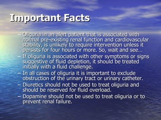 17. Oliguria In The Postoperative Patient | PPT