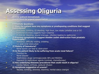 17. Oliguria In The Postoperative Patient | PPT
