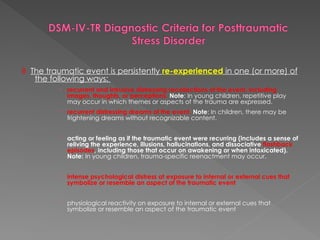 Post traumatic stress disorder presentation | PPT