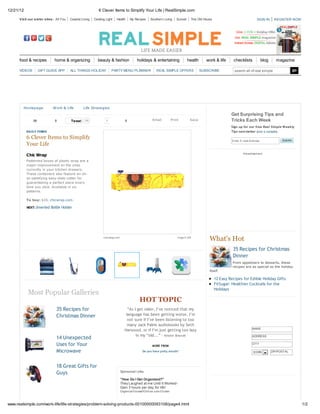 17 real simple magazine - shapiro pr.com - chicwrap.com - six clever items to simplify your life ...