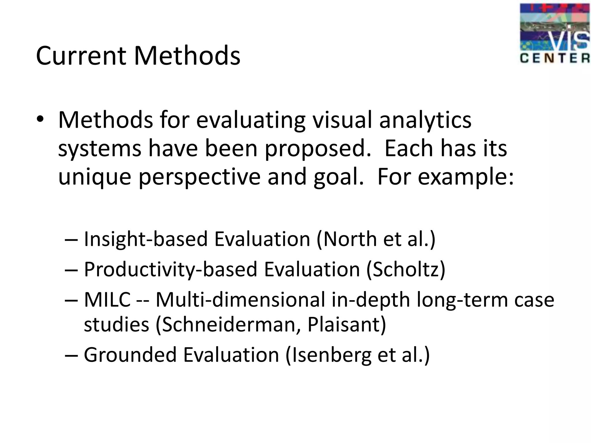 Learning-Based Evaluation of Visual Analytic Systems. | PPT