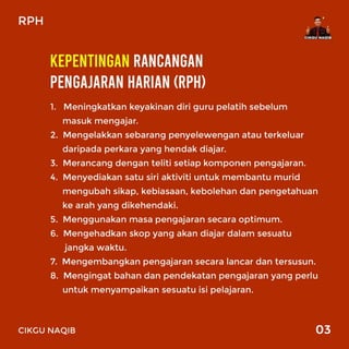 RPH Part 1 (Rancangan Pengajaran Harian) | PDF