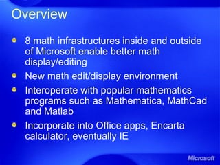 Math Editing and display using Microsoft Office 2007 System | PPT ...
