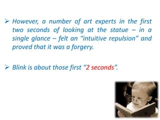 blink by malcom gladwell | PPTX