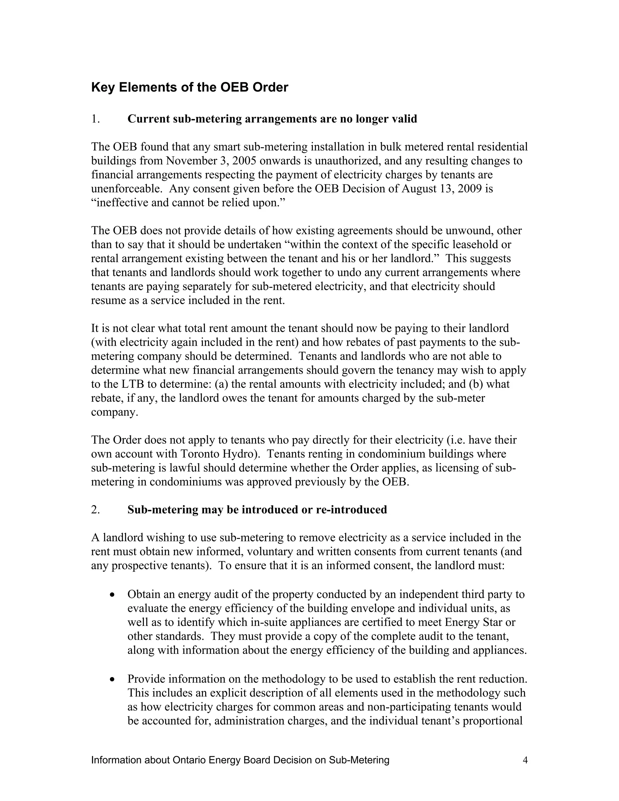 Sub-Metering and Tenants Rights | PDF